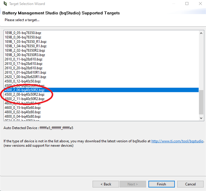 BQ40Z50-R2: prefix displayed in BQStudio - Power management forum - Power management - TI E2E ...