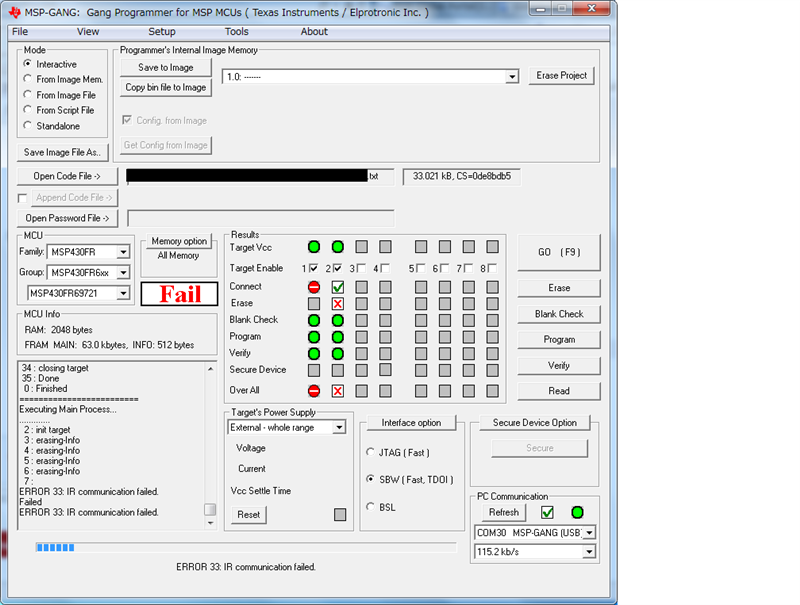 MSP-GANG: cannnot write multiple units at the same time - MSP low-power ...