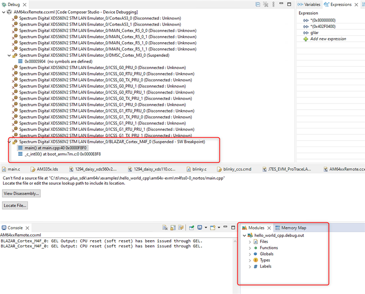 CCSTUDIO: File Loader: Verification failed error on the AM64x Cortex-M4 core - Processors forum ...