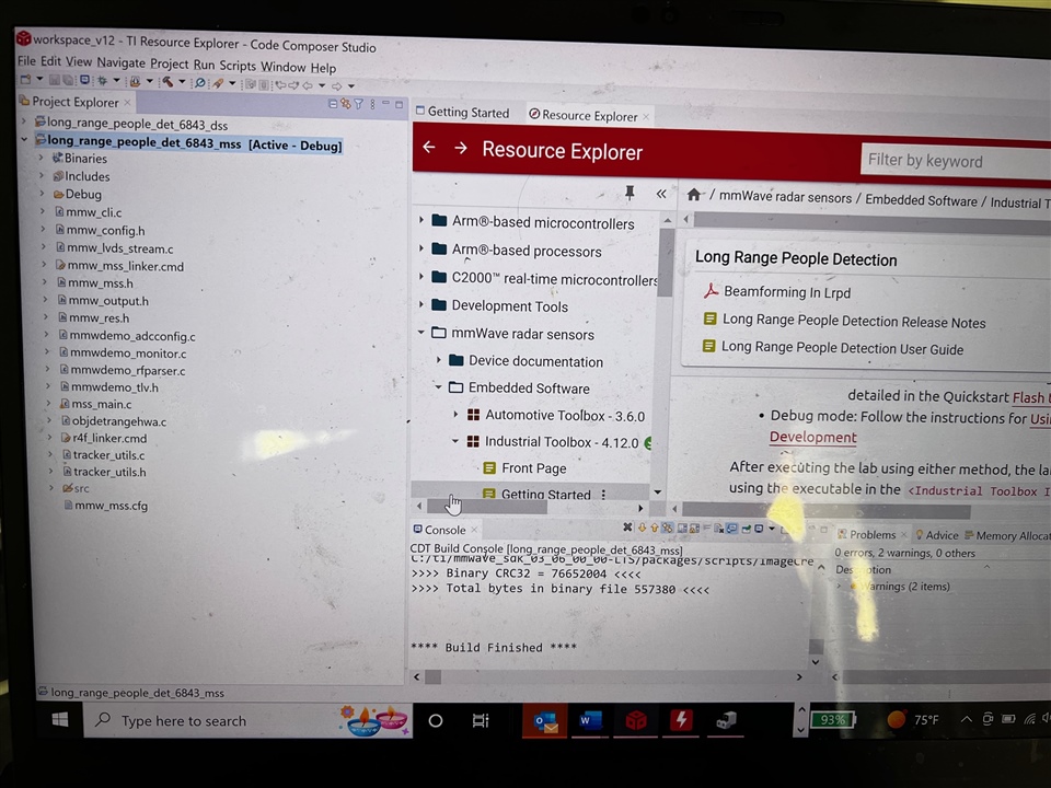 IWR6843ISK: CCS project import problem - Sensors forum - Sensors - TI E2E support forums