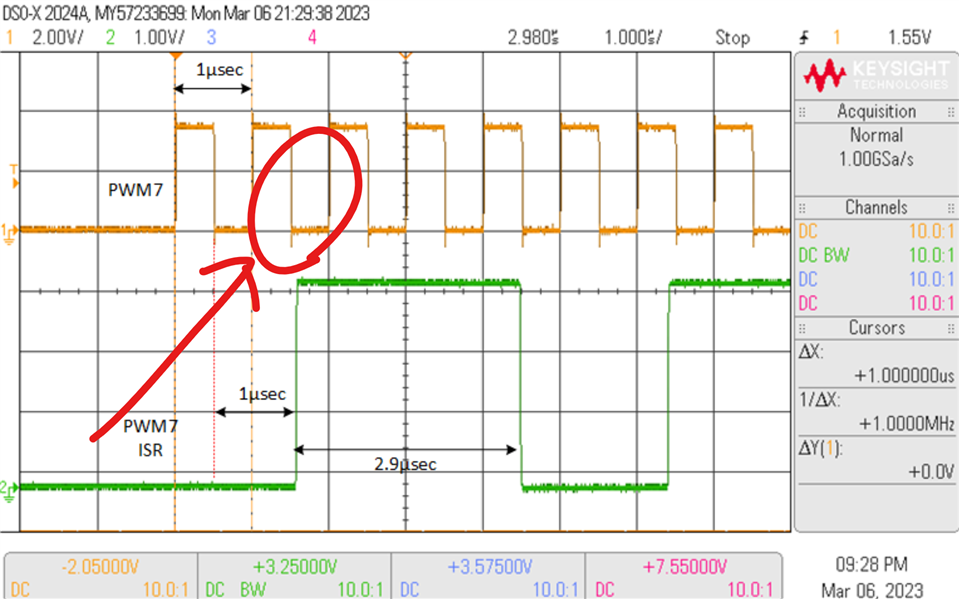TMS320F280049C: ePWM Interrupt Latency is very high. - C2000 microcontrollers forum - C2000™︎ ...