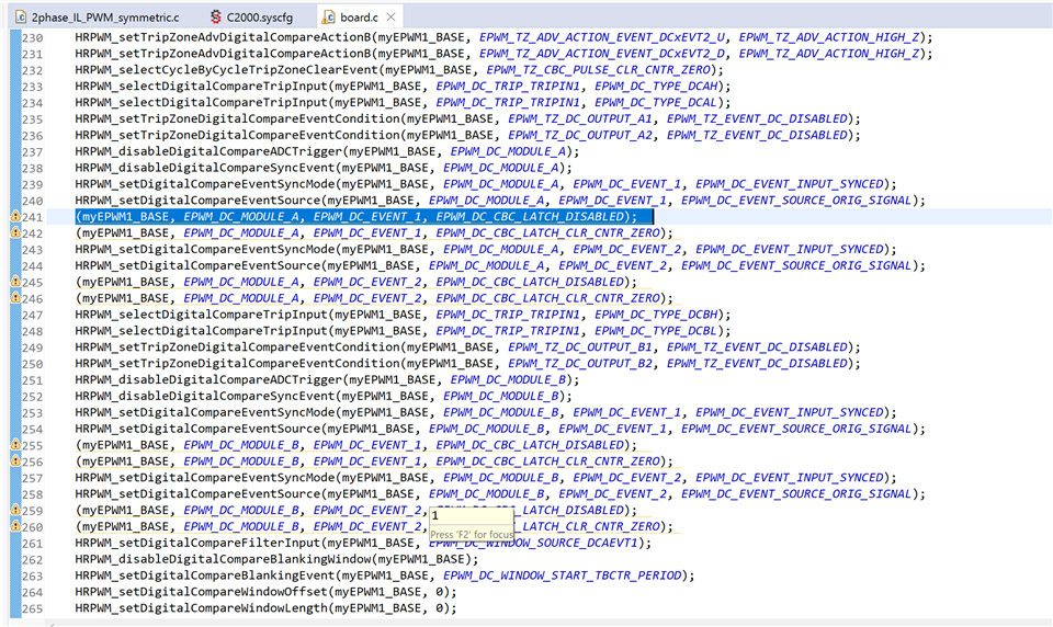 TMS320F280039C: Sysconfig does not seem to generate shadow for deadband registers - C2000 ...