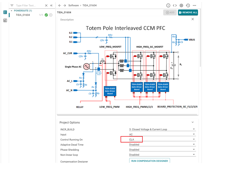 TIDA-01604: Why setupCLA() is called since is guarded by #ifndef __TMS320C28XX_CLA__/#endif ...