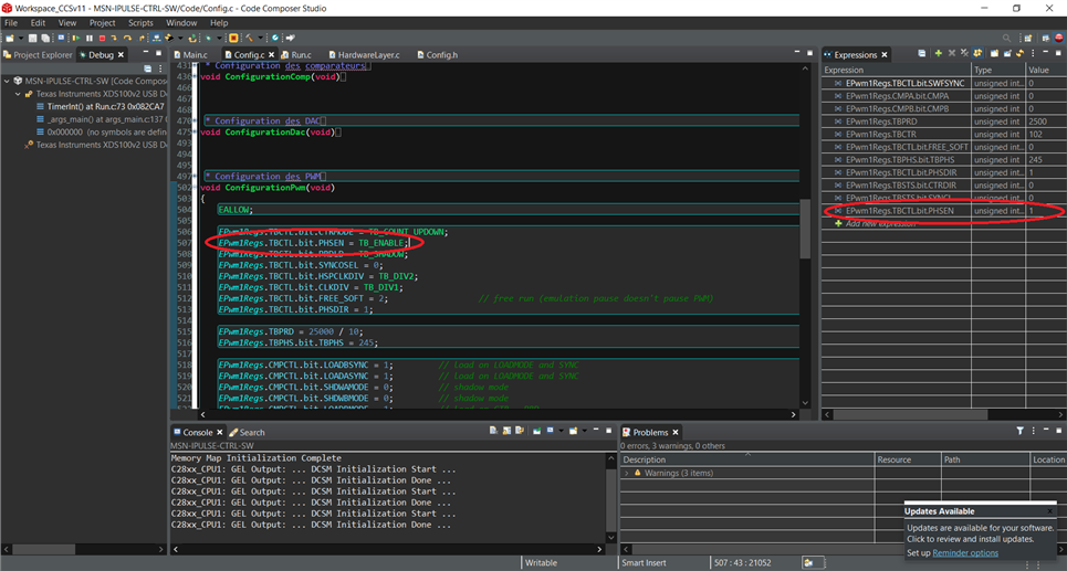 TMS320F280049C: Software sync not working - C2000 microcontrollers forum - C2000™︎ ...
